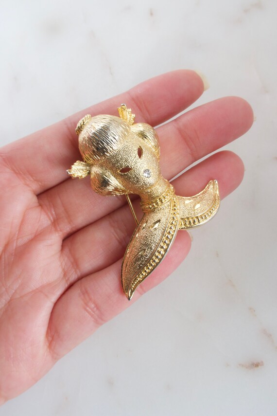 Vintage Japanese Geisha Lady Brooch - Statement Brooc… - Gem