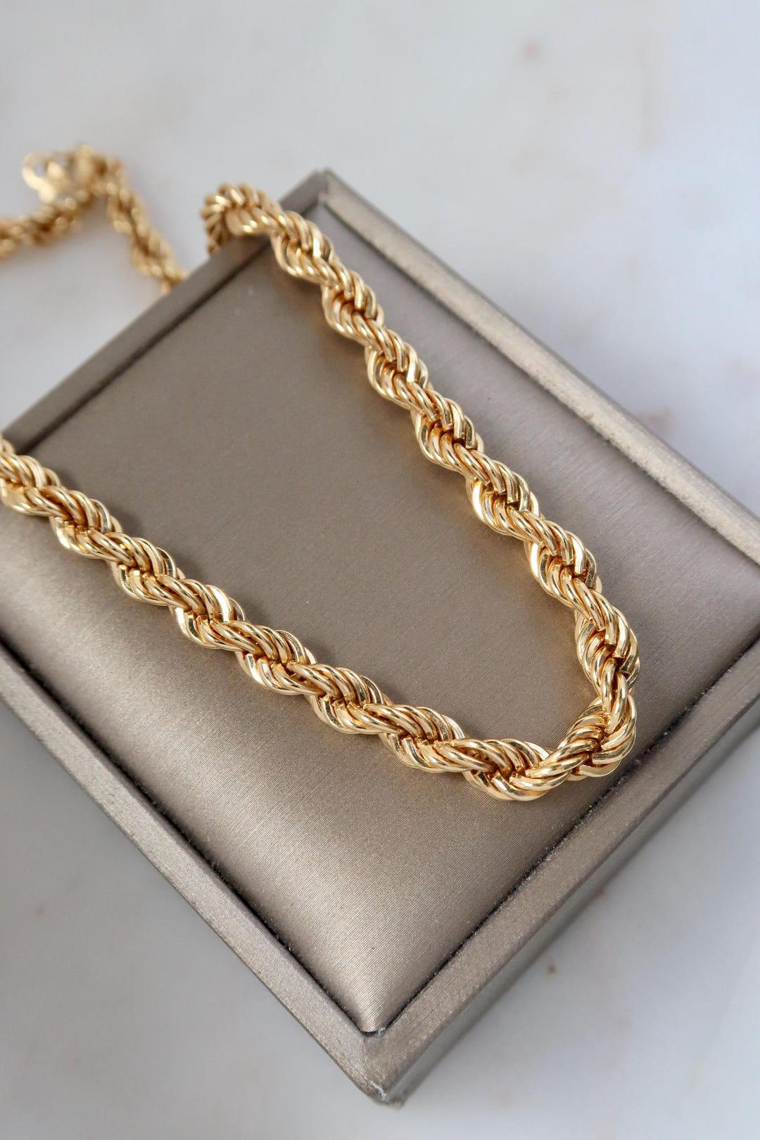 Vintage Monet Gold Chain Necklace - Etsy