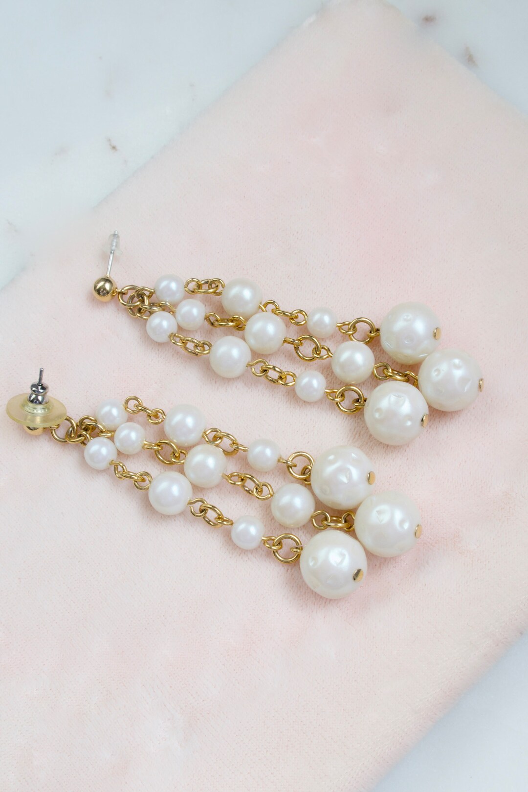 Vintage Pearl Tassel Earrings: Statement Wedding Jewelry - Etsy