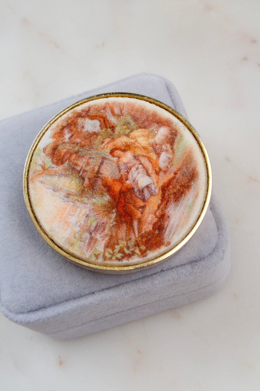 Vintage 1960s Sugar Coated Victorian Picture Brooch - Victorian Ladies ...