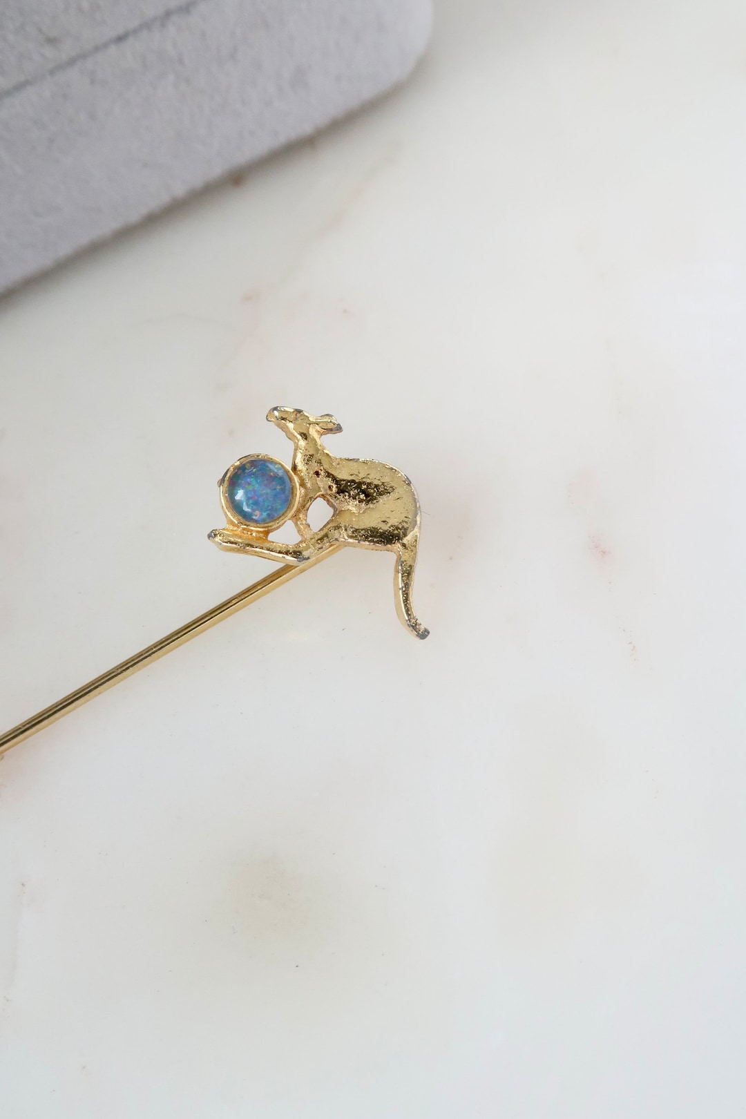 Vintage Gold Kangaroo Stick Pin Animal Stick Pin Australia Pin Kangaroo ...