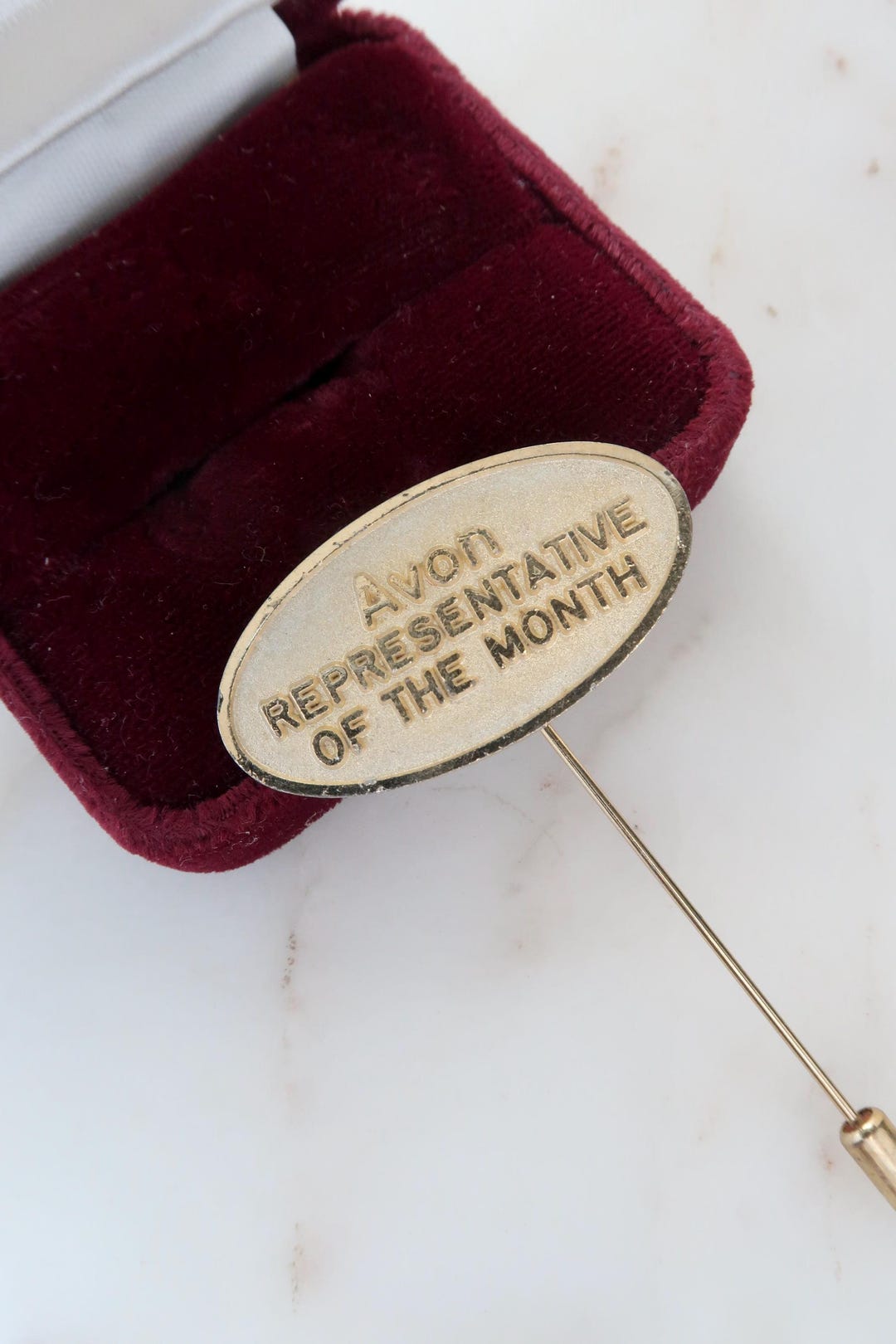 Vintage AVON Representative of the Month Gold Stick Pin - Etsy