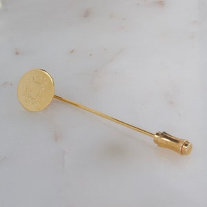 Vintage Gold Initial S Stick Pin Monogram S Stick Pin Tie Pin - Etsy