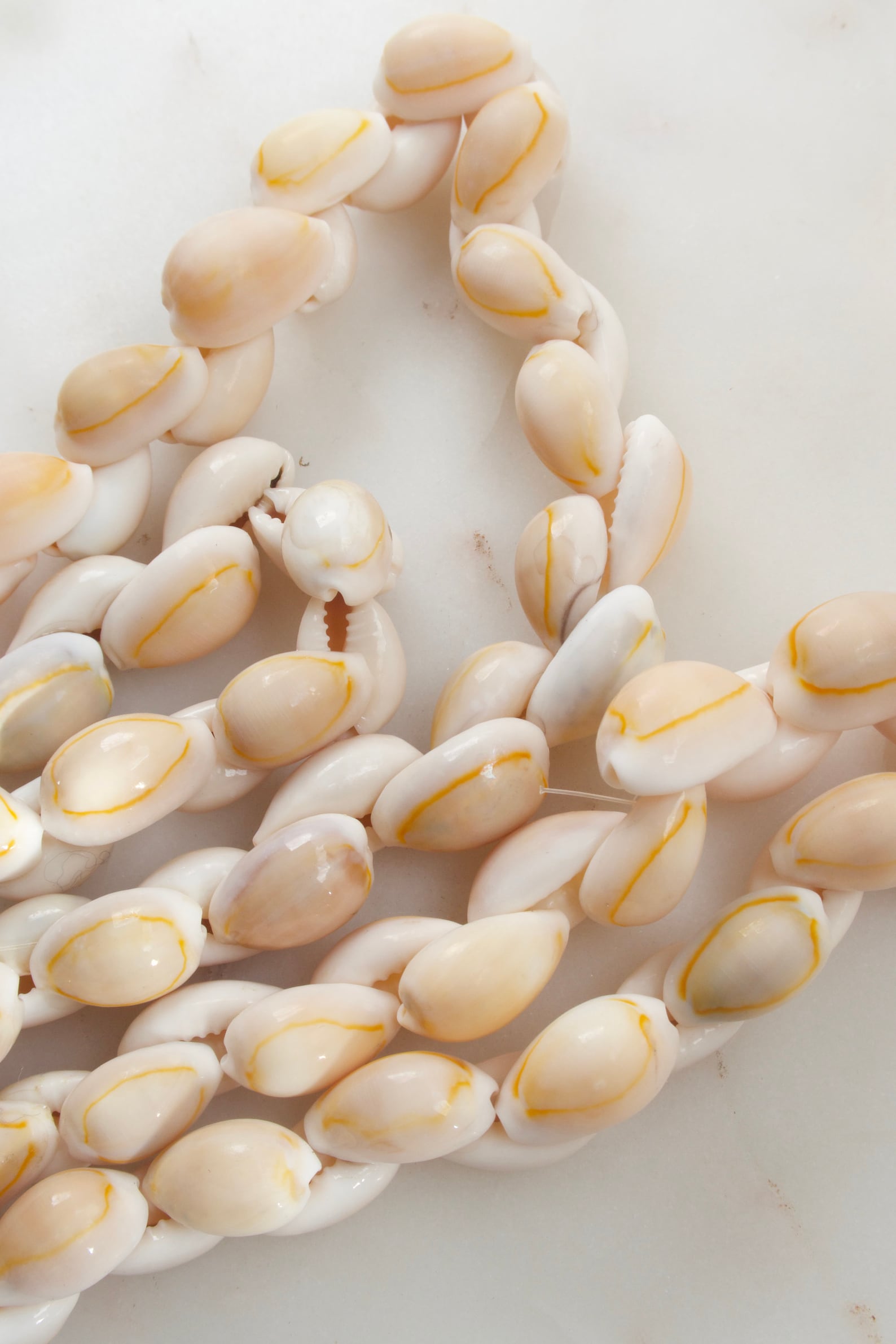 Vintage Sea Shell Bead Necklace - Etsy