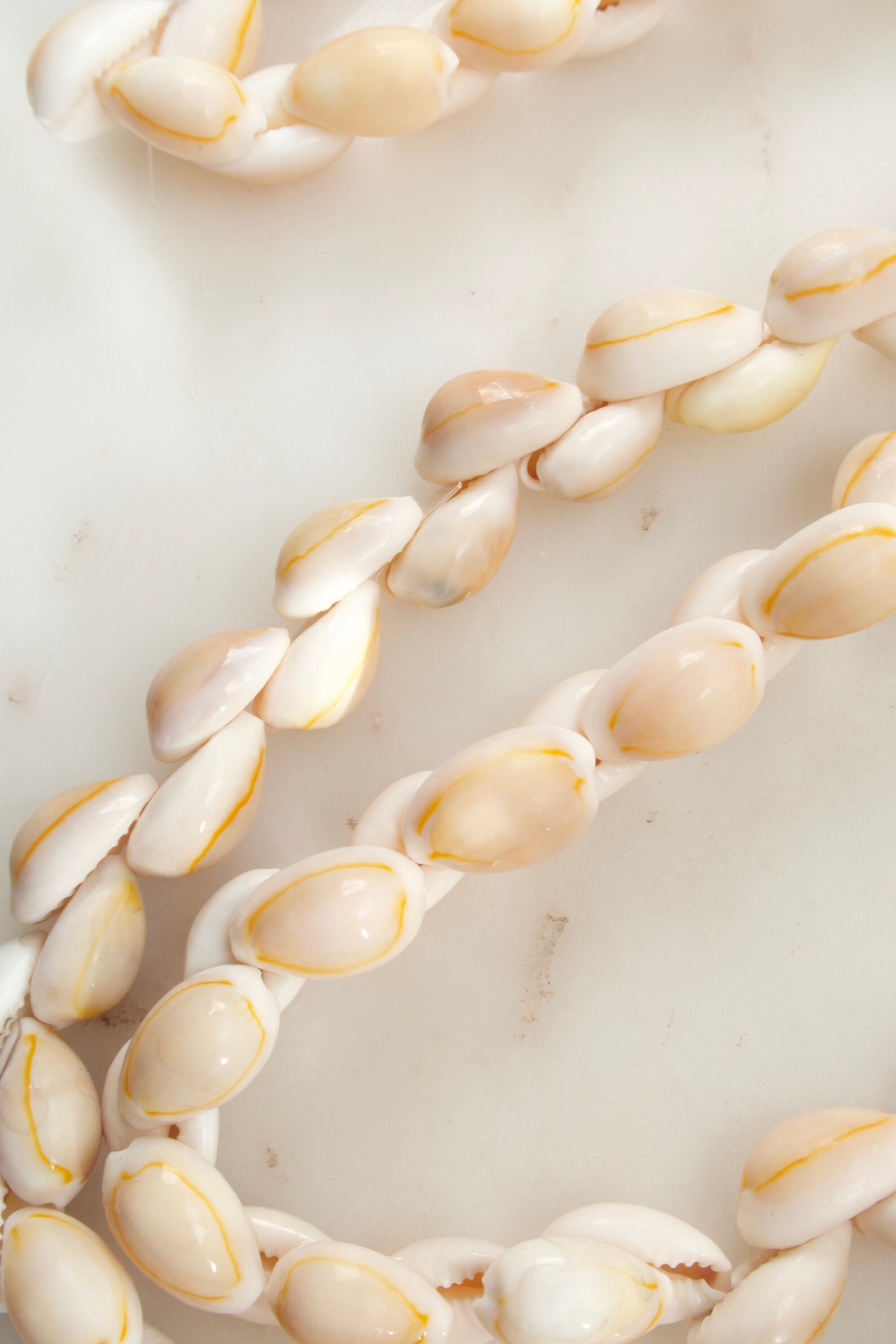 Vintage Sea Shell Bead Necklace - Etsy