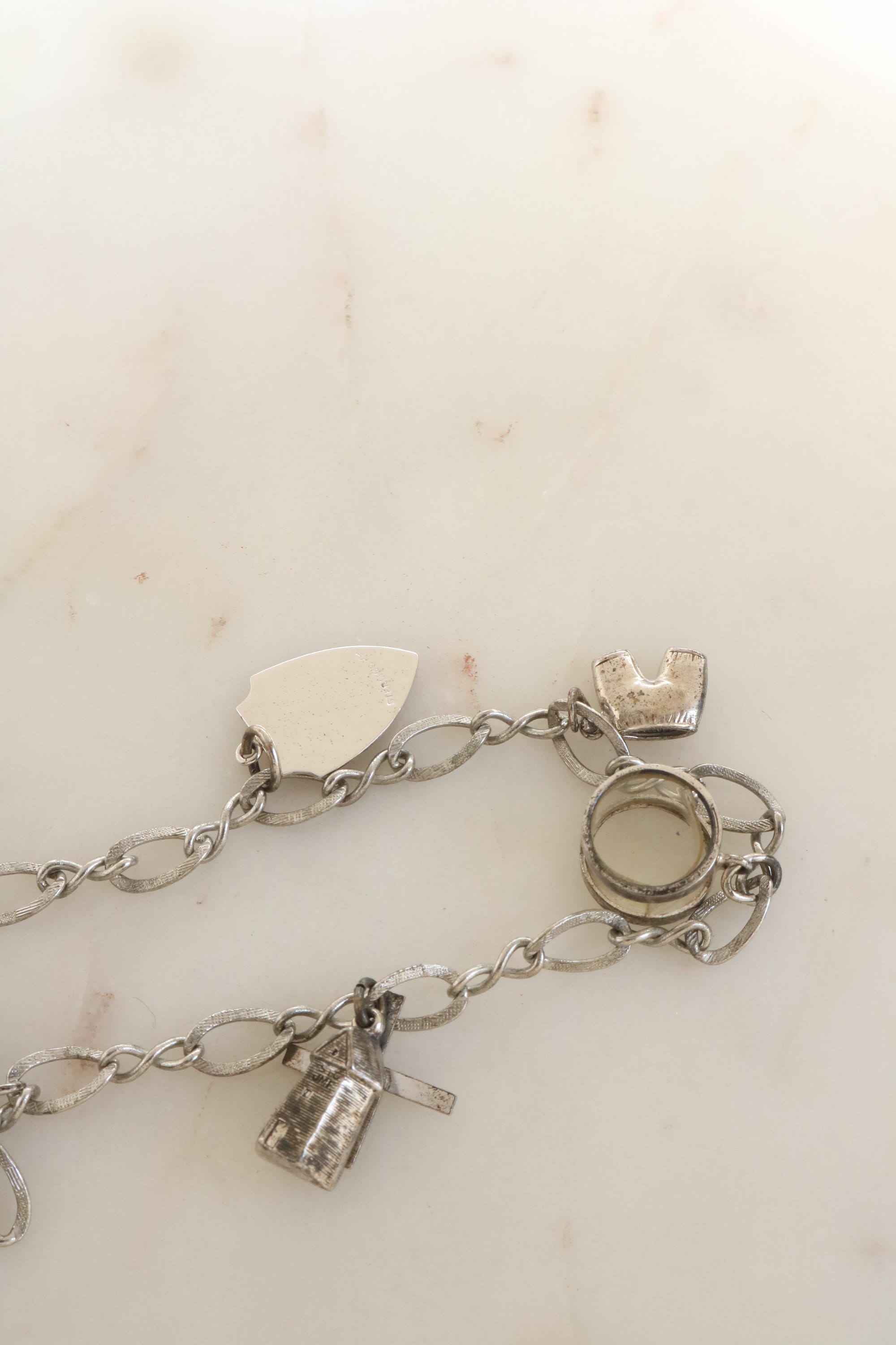 Vintage Sterling Silver Charm Bracelet: Rocking Horse, Windmill ...