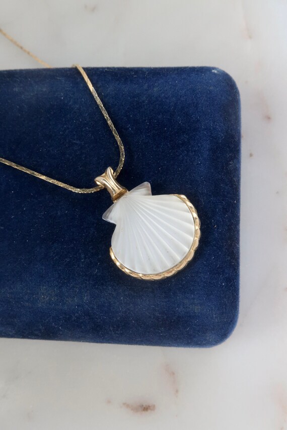 vintage scallop seashell gold - Gem