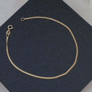 18k Solid Gold Chain Bracelet Yellow Gold Chain Bracelet | Etsy