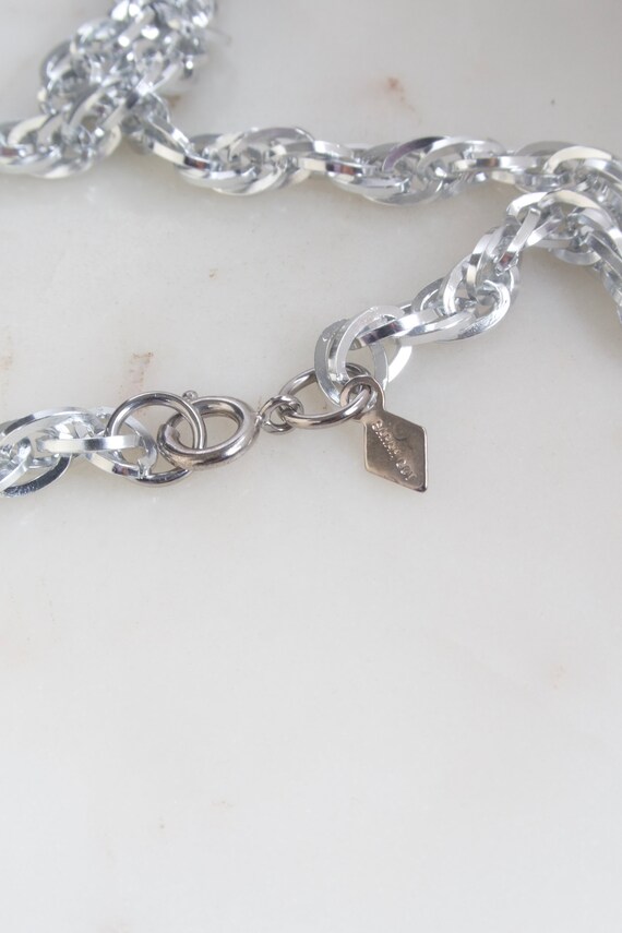 Vintage Sarah Coventry Silver Chain Necklace - Gem