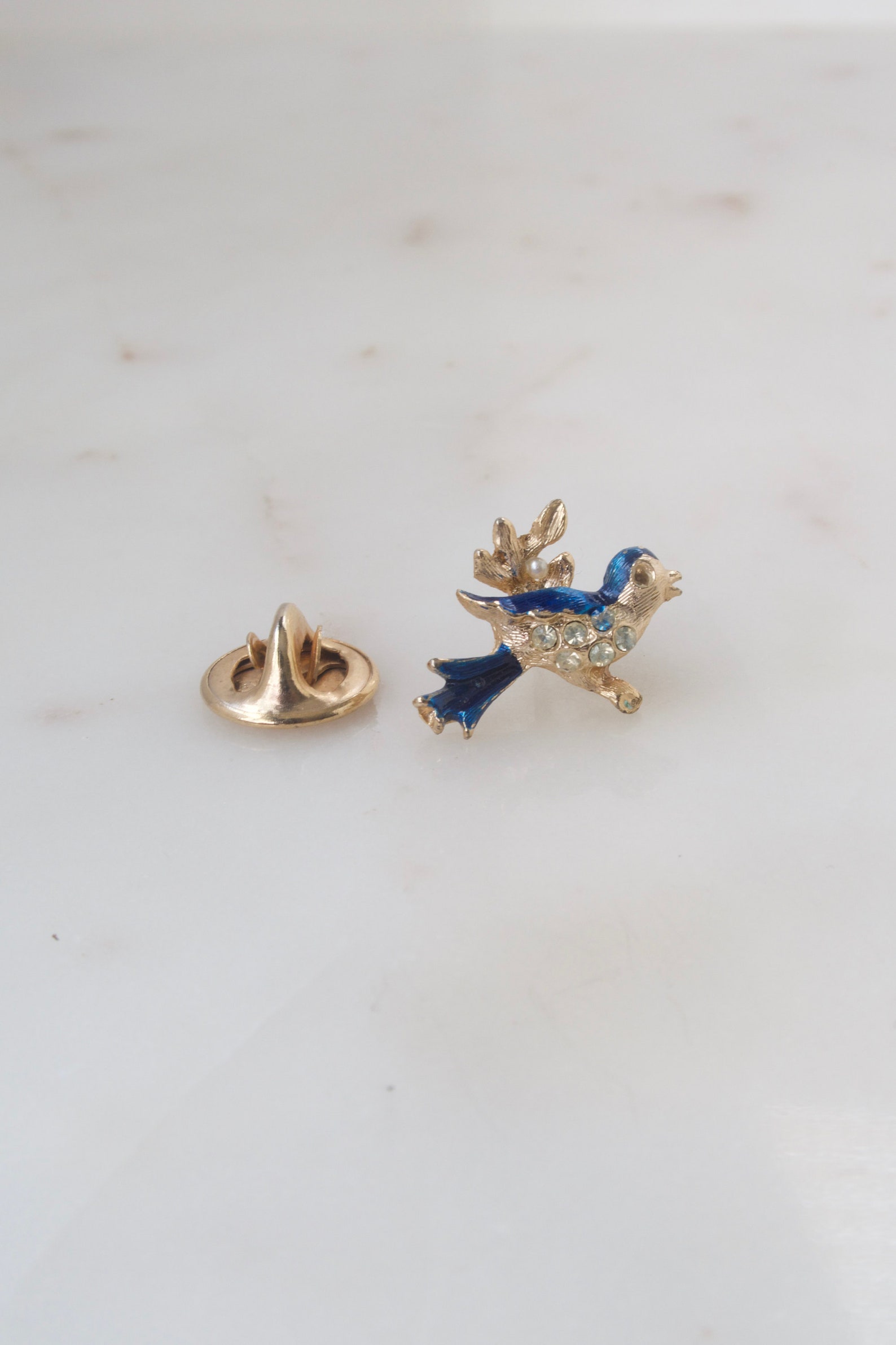 Vintage Blue Bird Lapel Pin | Etsy