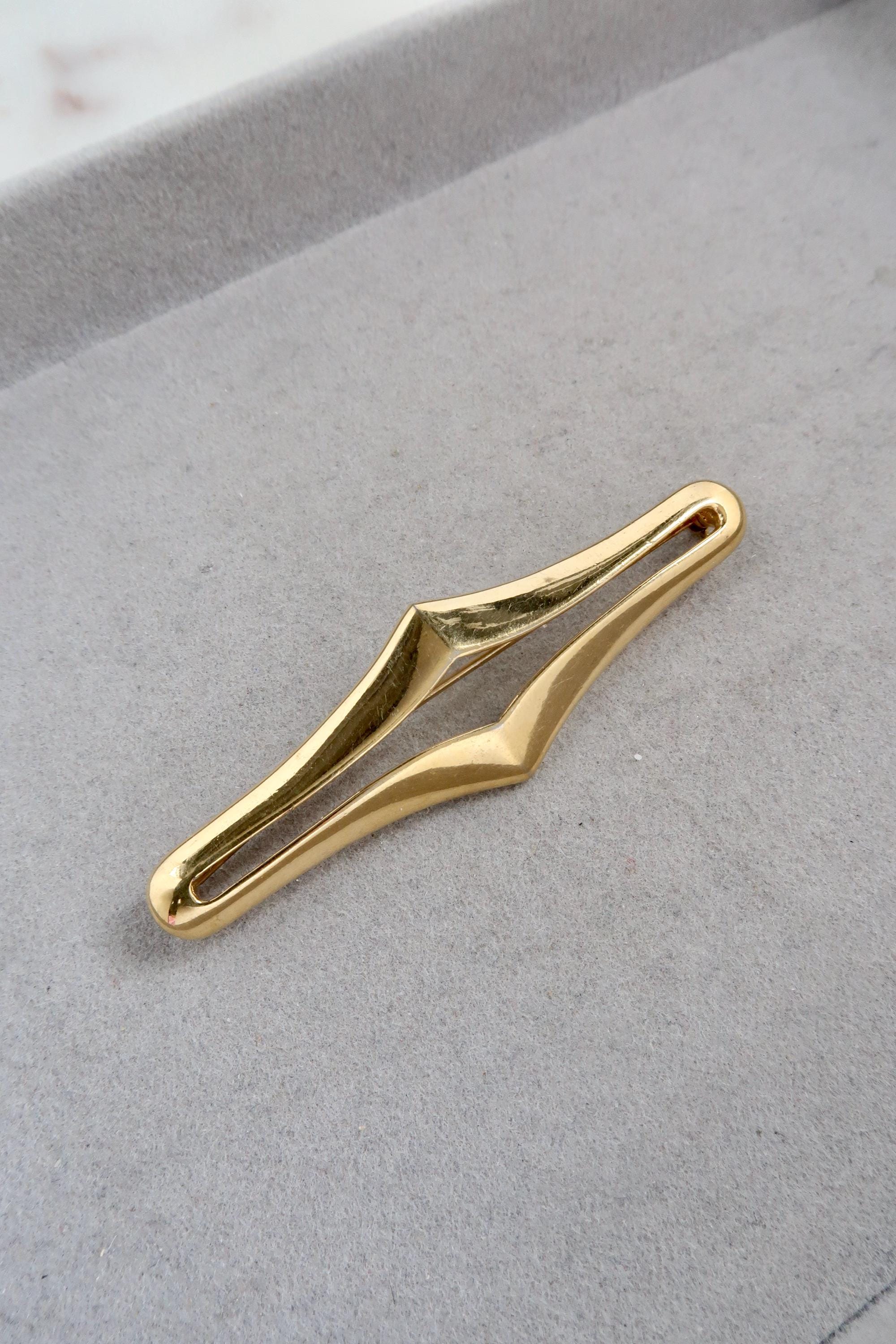 Vintage Monet Gold Bar Brooch - Etsy