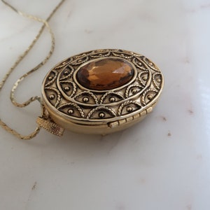 Vintage 1966 AVON Gold Perfume Locket Necklace - Etsy