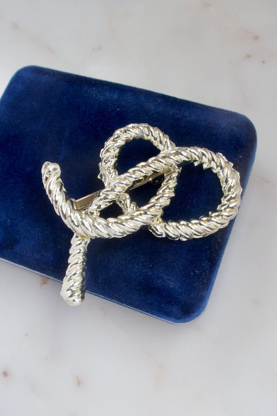 Vintage rope knot brooch - Gem