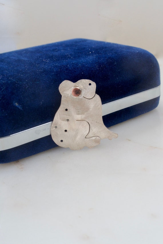 vintage frog sterling silver - Gem