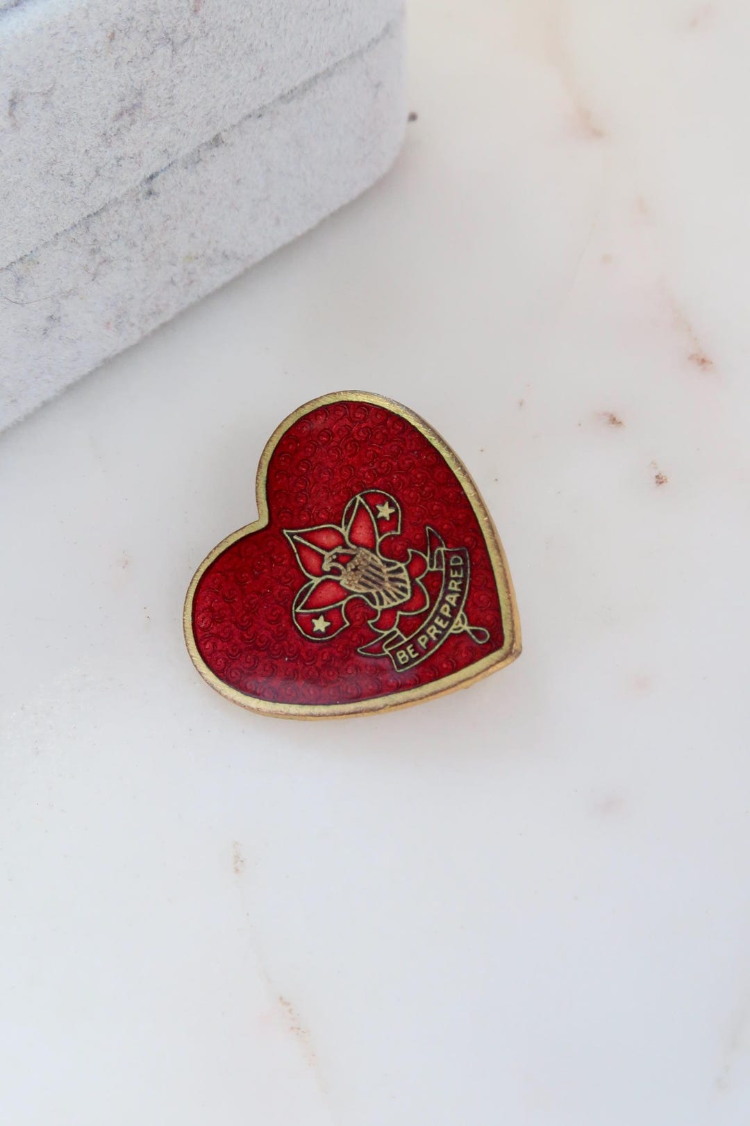Vintage 1950s Boy Scouts Be Prepared Red Heart Pin - Etsy