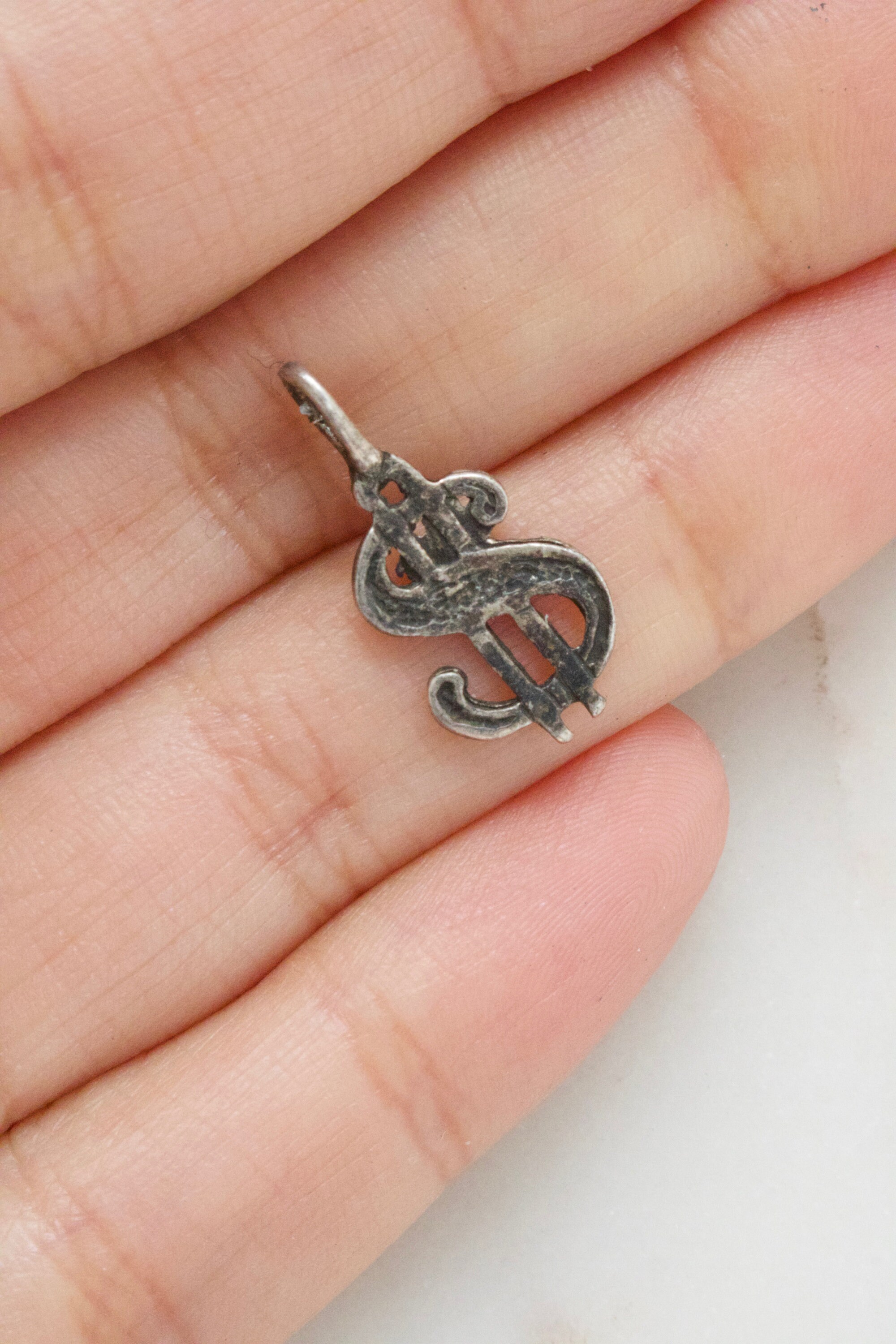 Vintage Sterling Dollar Sign Charm | Etsy