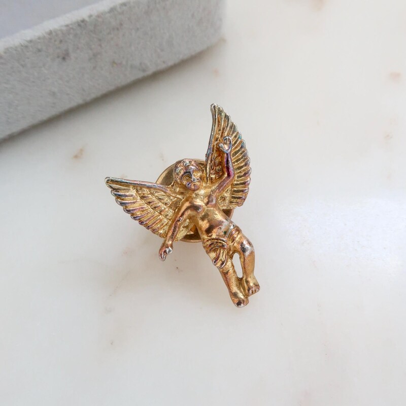 Gold Angel Pin - Etsy