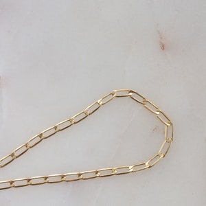 18k Solid Gold Rectangle Chain Link Bracelet - Etsy