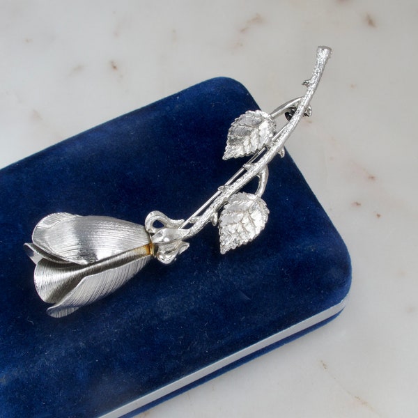 Vintage Rose Brooch - Etsy