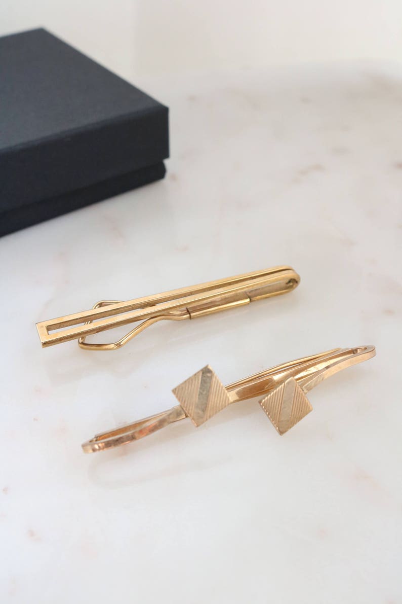 Set of 2 1960's Gold Filled Tie Clips Swank 10k Tie Clip - Etsy