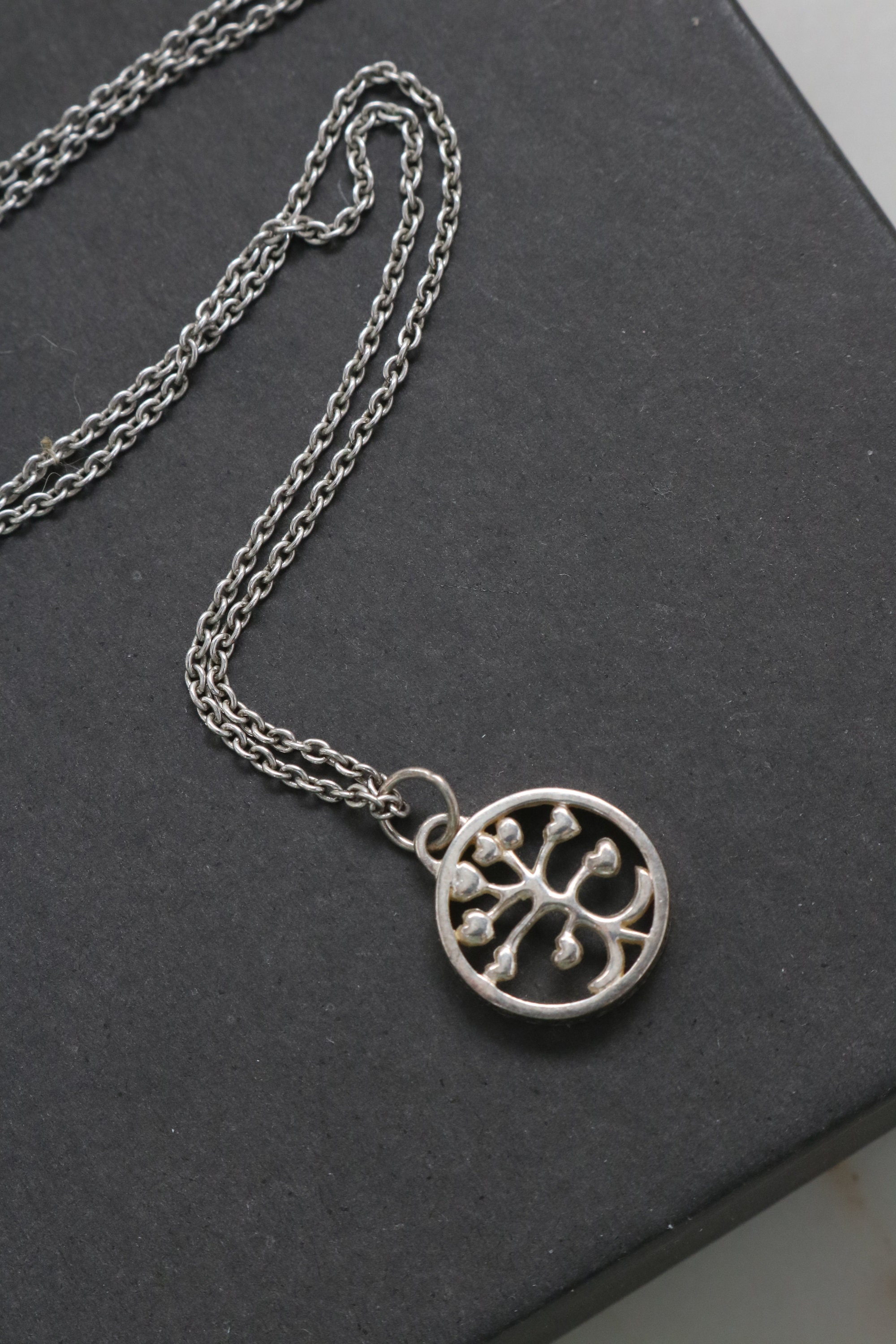 Silver Family Tree Pendant Necklace | Etsy