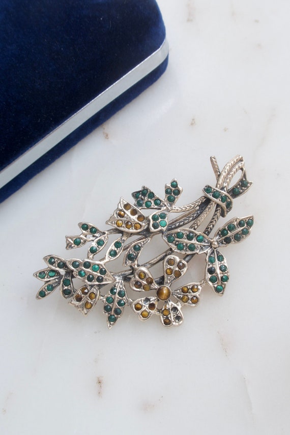 vintage flower malachite - Gem