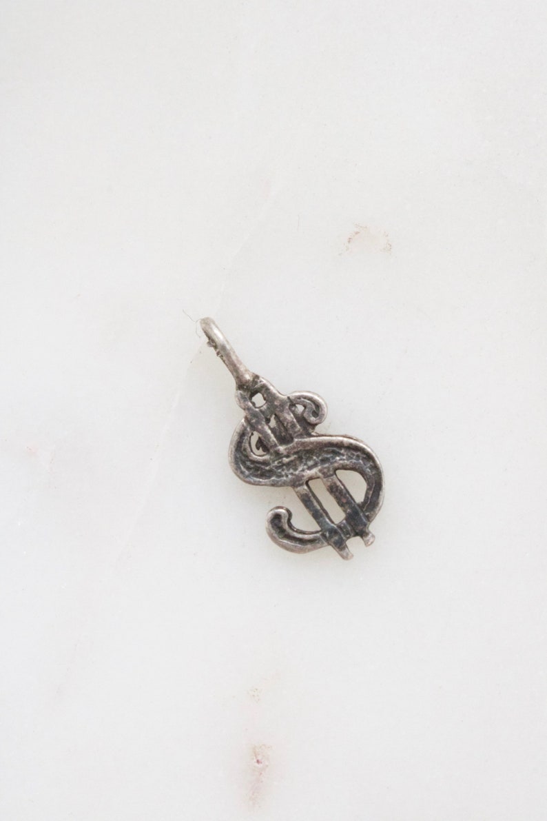 Vintage Sterling Dollar Sign Charm - Etsy