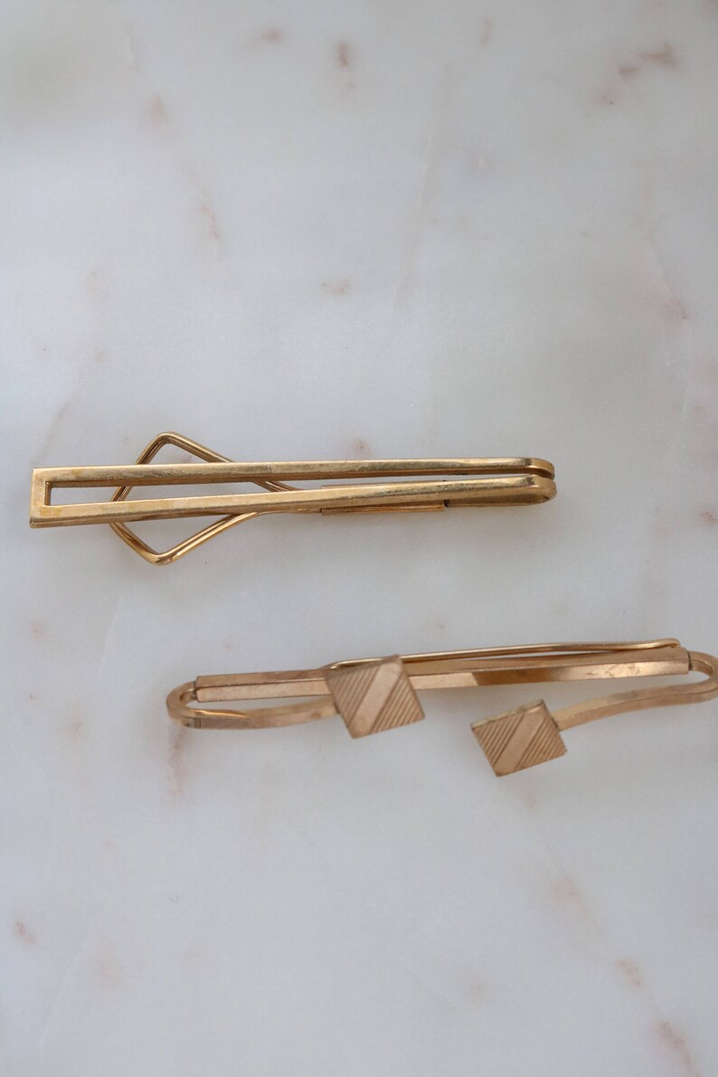 Set of 2 1960's Gold Filled Tie Clips Swank 10k Tie Clip - Etsy