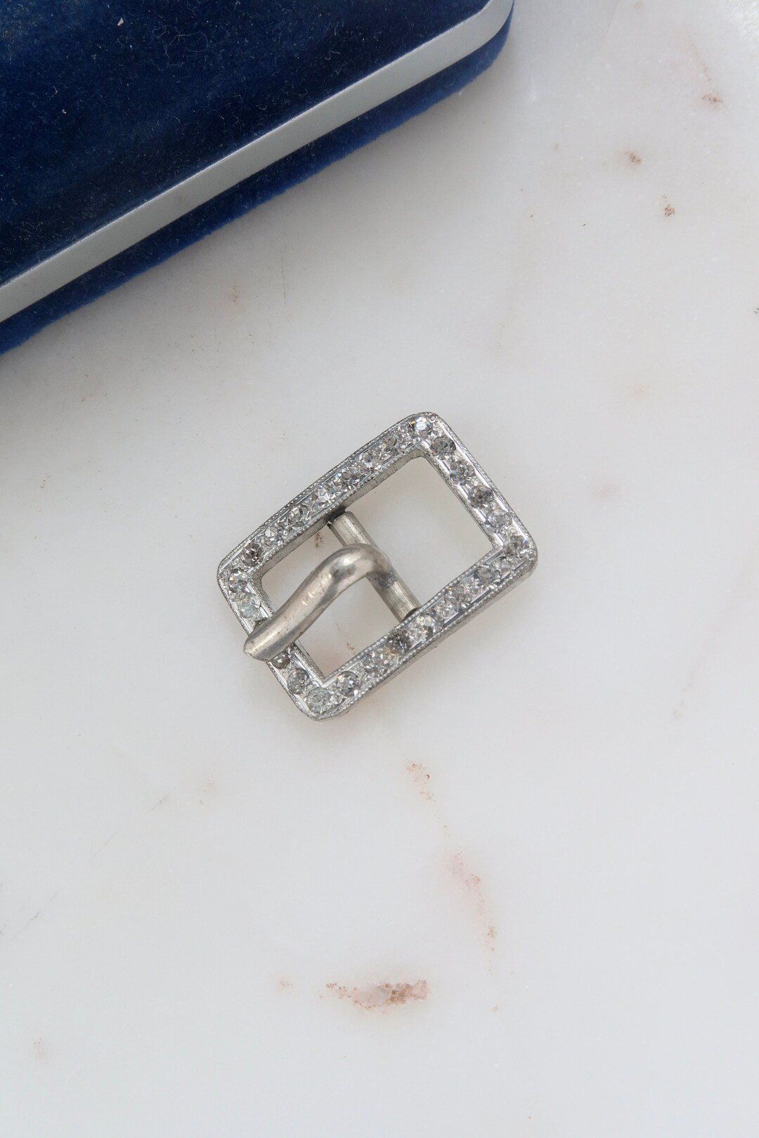 Vintage Rhinestone Belt Buckle Dainty Small Belt Buckle Silver Belt ...