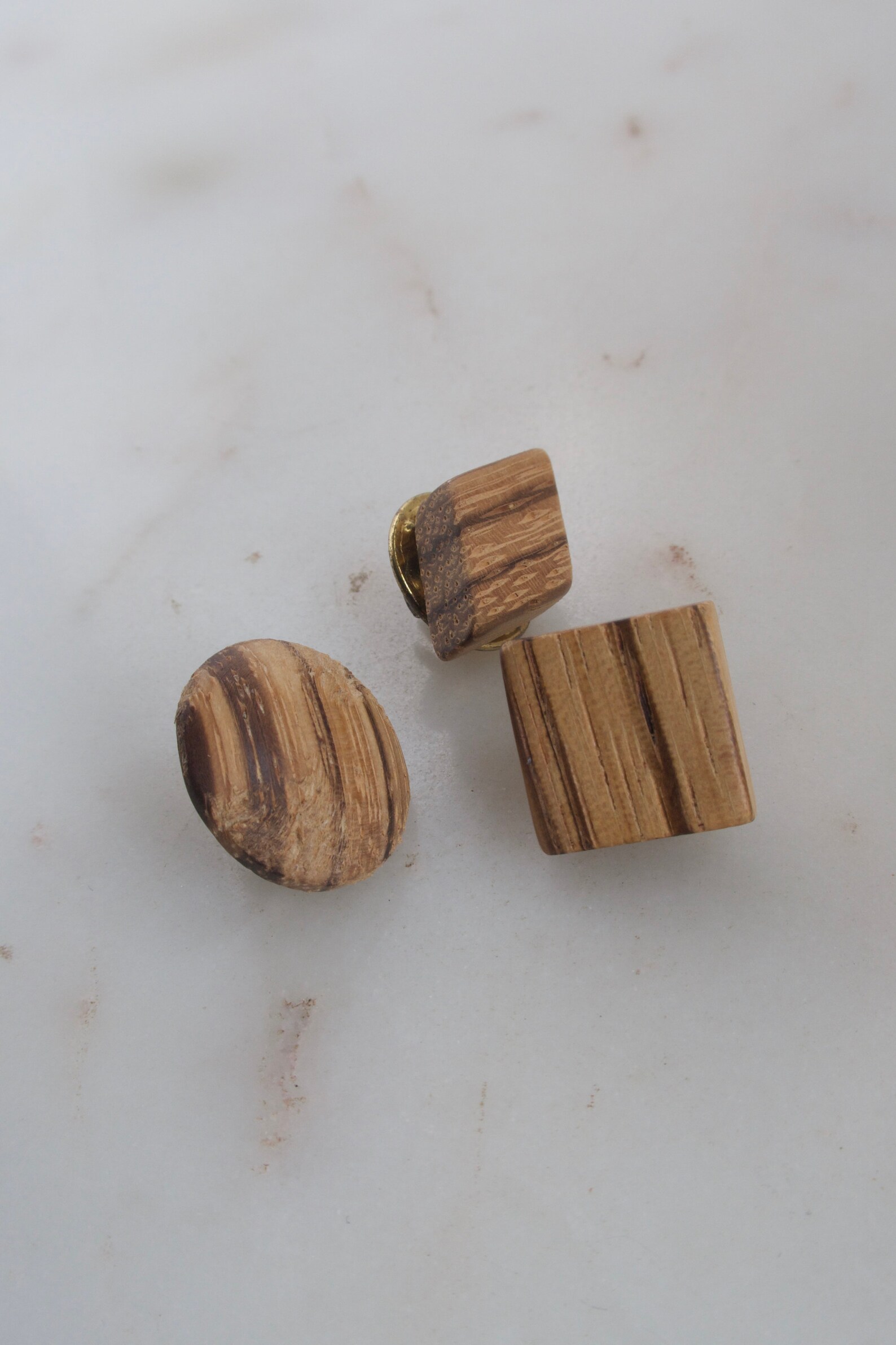 Vintage Geometric Wood Lapel Pins - Etsy