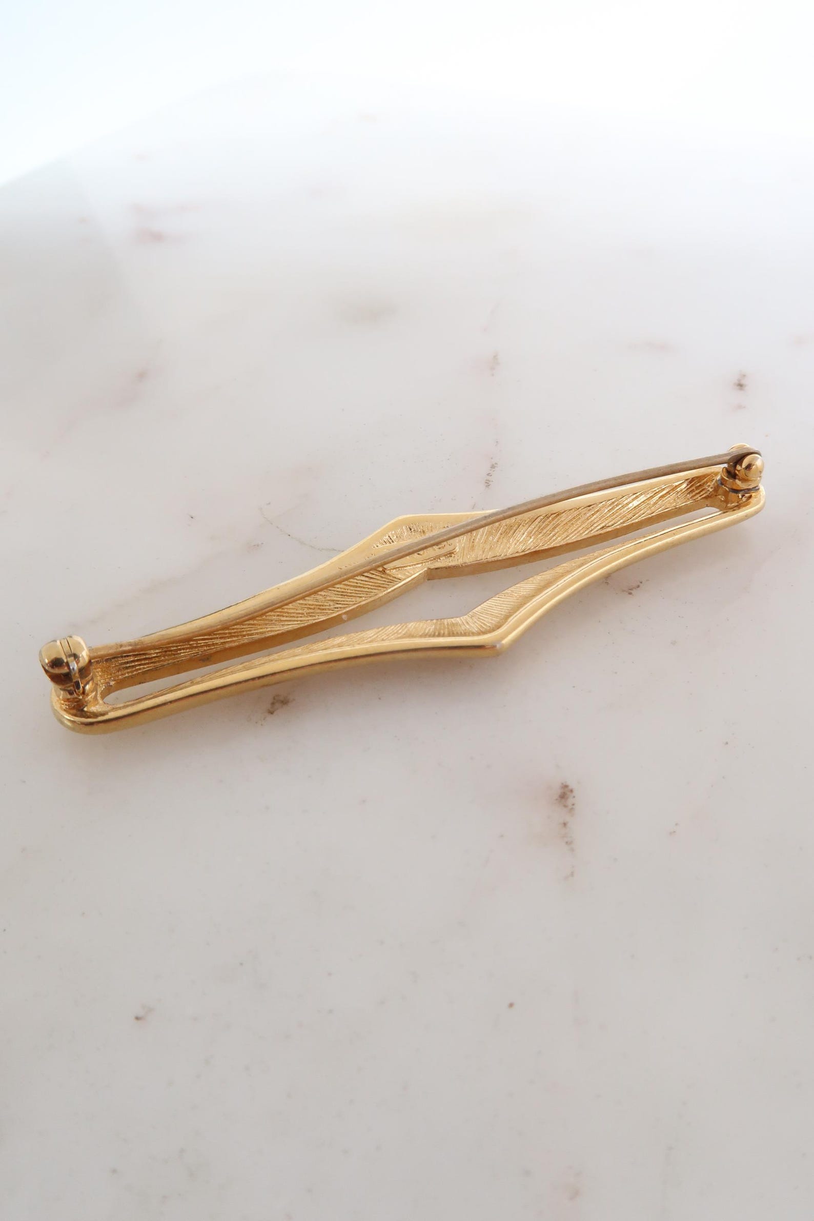 Vintage Monet Gold Bar Brooch - Etsy