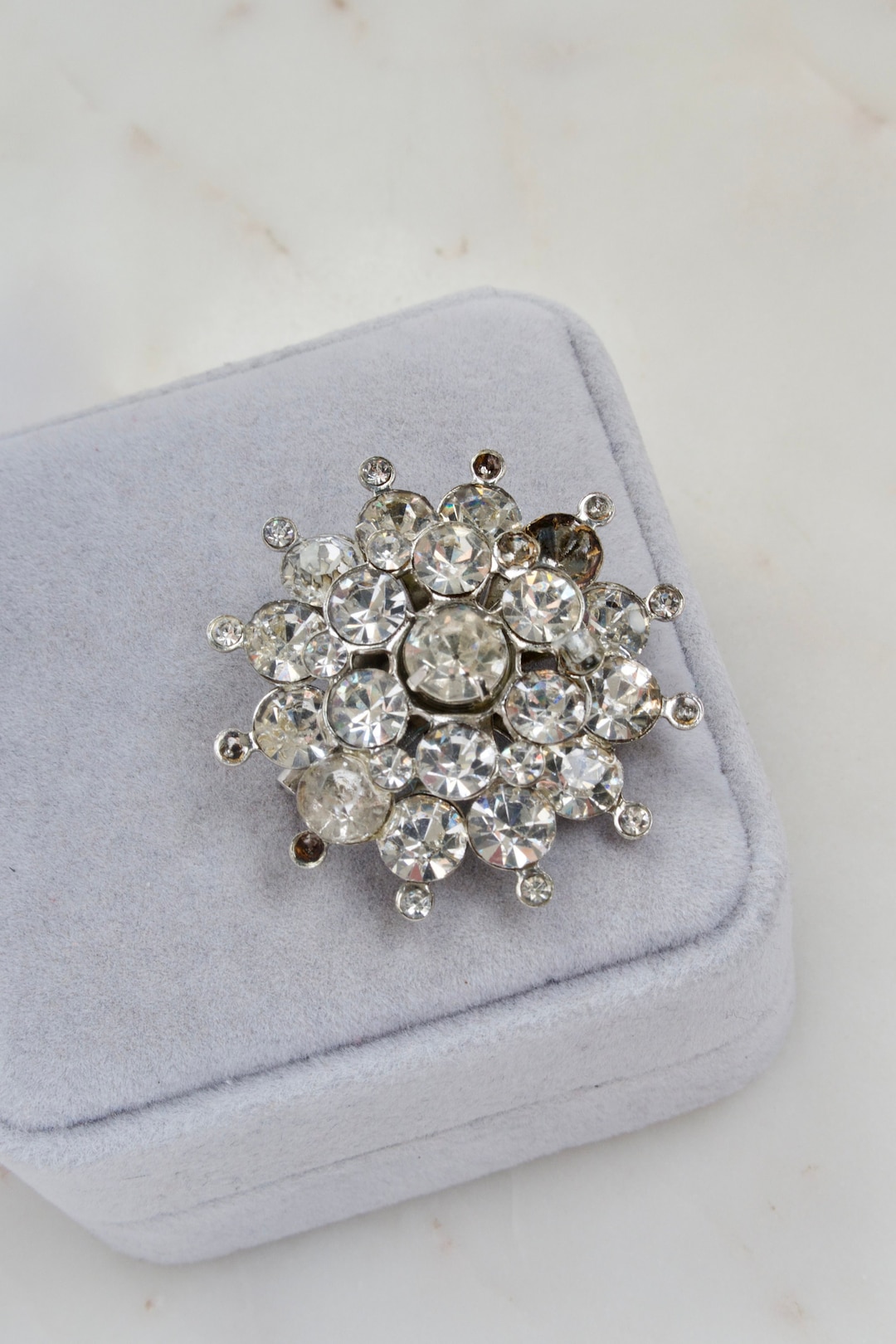 Vintage 1960s Coro Rhinestone Brooch - Etsy