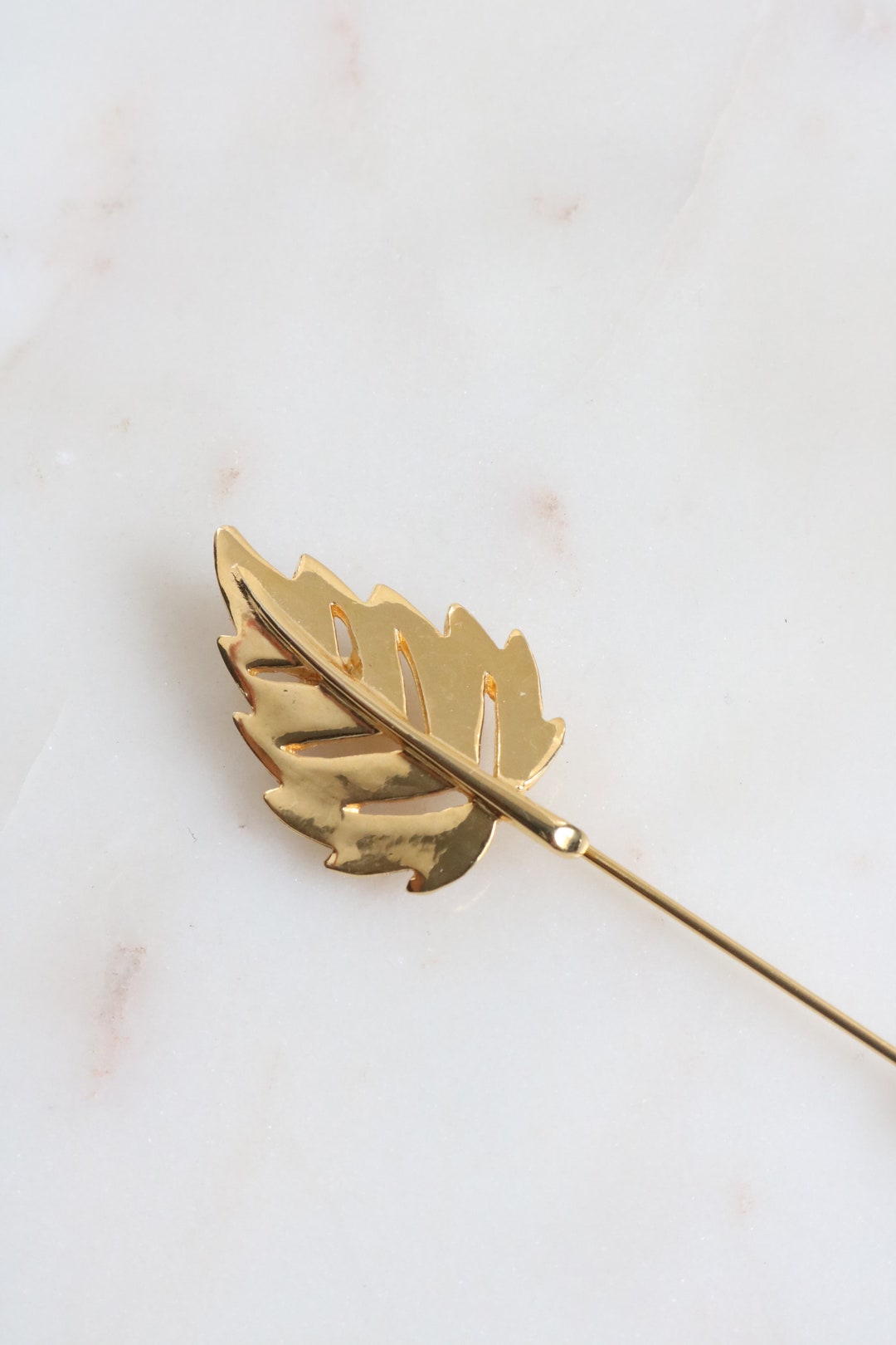 Vintage Gold Leaf Stick Pin - Leaf Pin - Etsy