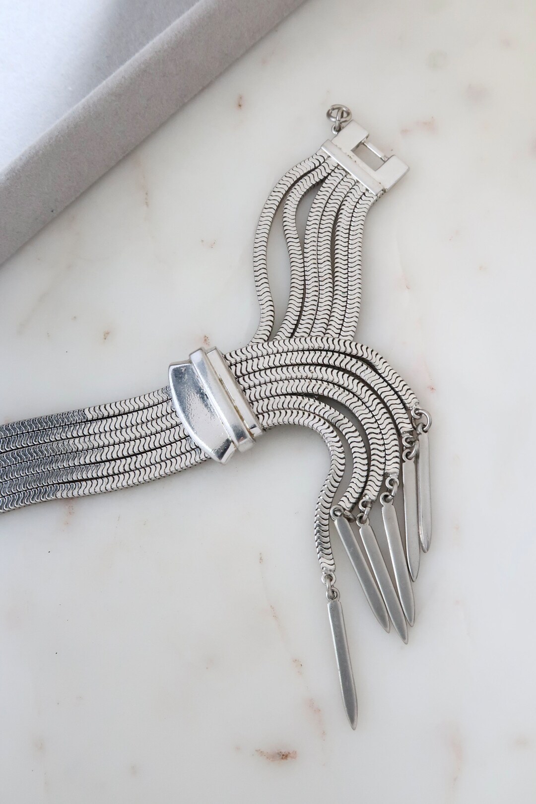 Vintage Monet Adjustable Slide Silver Chain Bracelet - Etsy