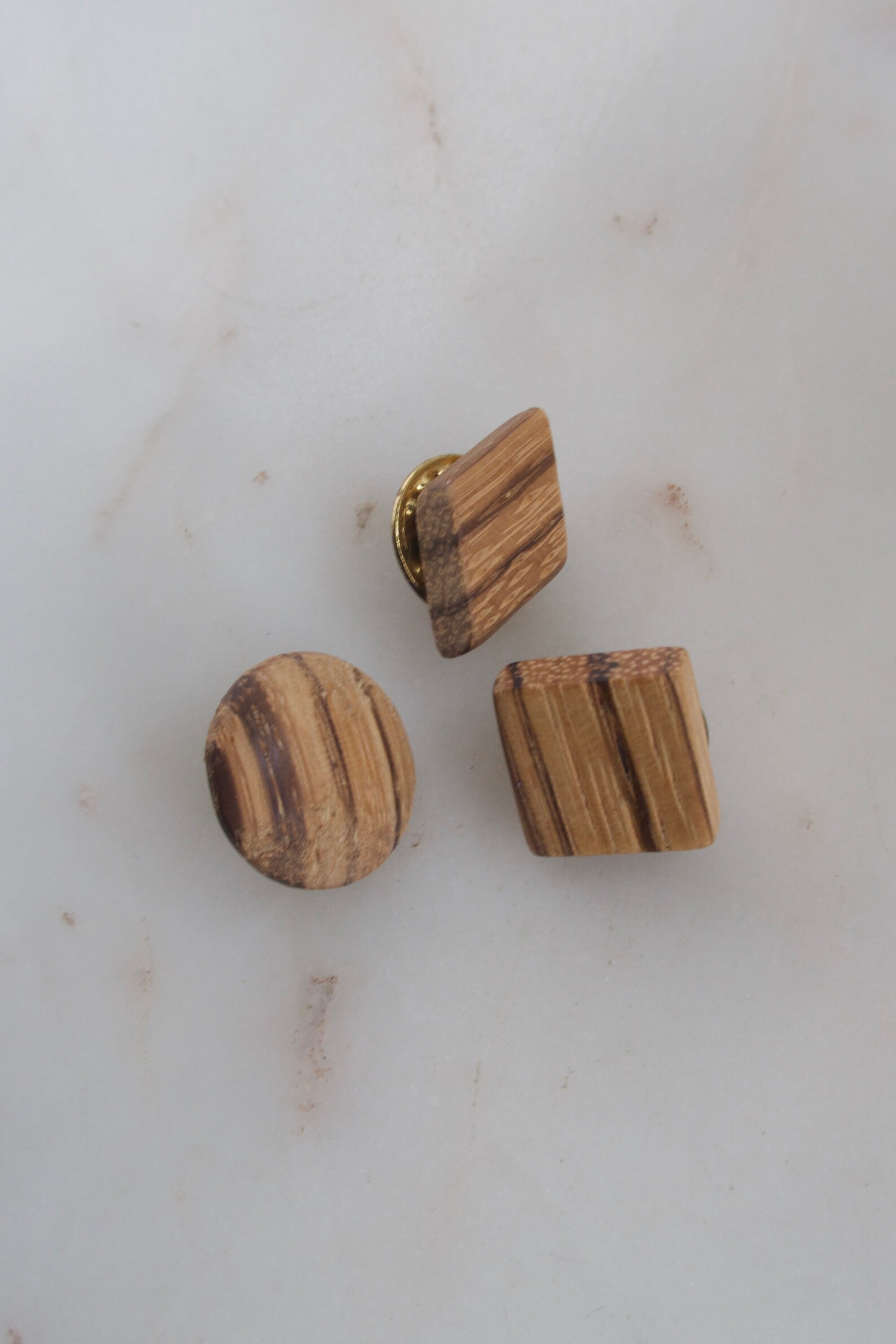 Vintage Geometric Wood Lapel Pins - Etsy