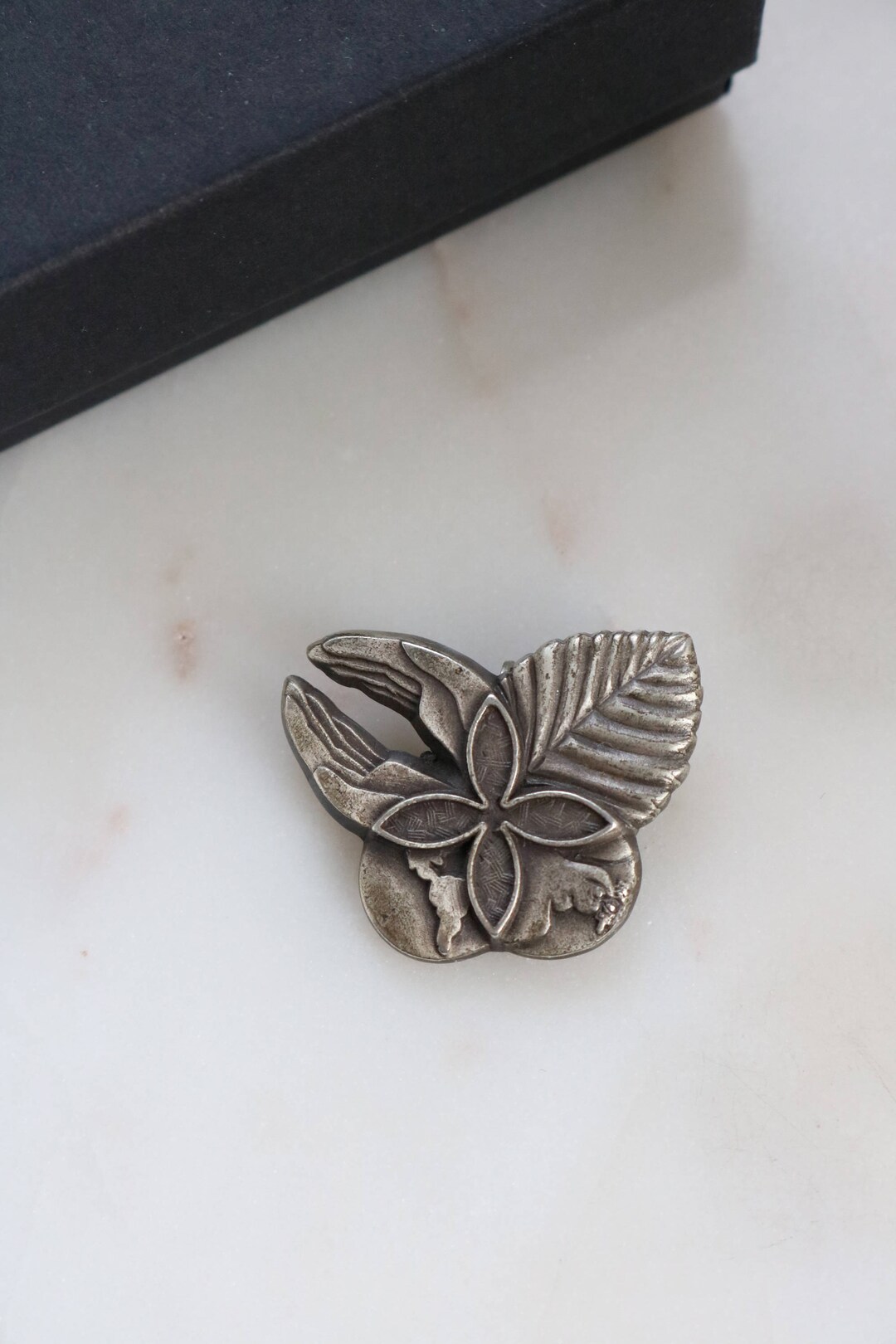 Vintage 1970s Sterling Silver World Peace Brooch/ Pendant - World Peace ...