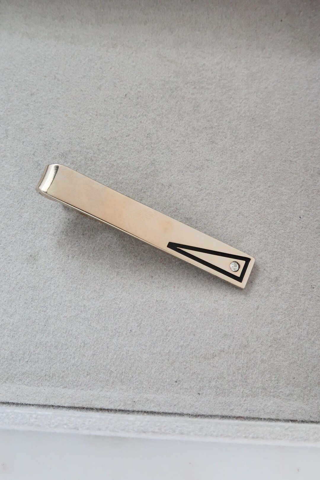 Vintage Gold Geometric Tie Bar Clip - Men's Accessory - Etsy