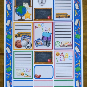 Weekly Planner Kit8, Back to School Kids Theme - Etsy