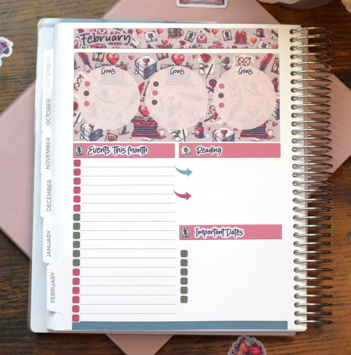 Plum Paper 7x9 Monthly Dashboard Planner Stickers 19, Traveling Love ...
