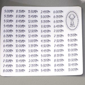 Plum Paper Daily Time Script Sheet - Etsy