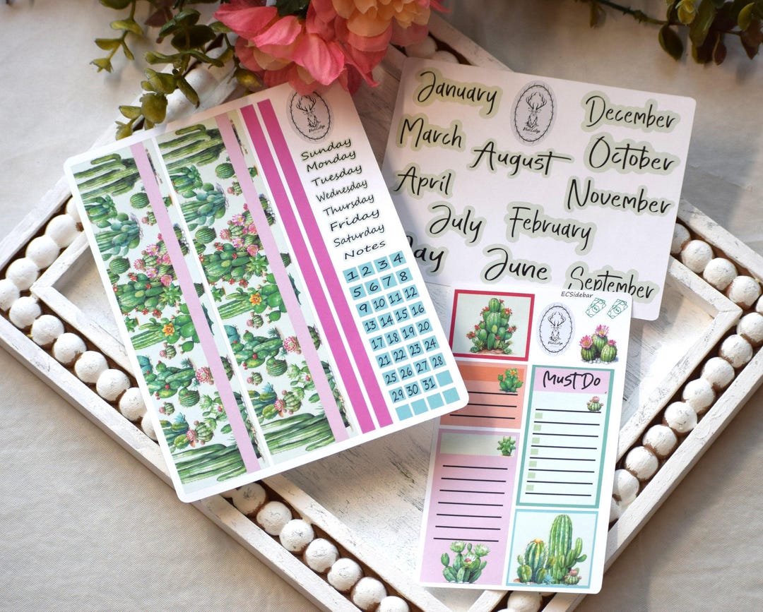 Monthly Header Planner Sticker Sheet for Erin Condren| TBM Live Rich ...