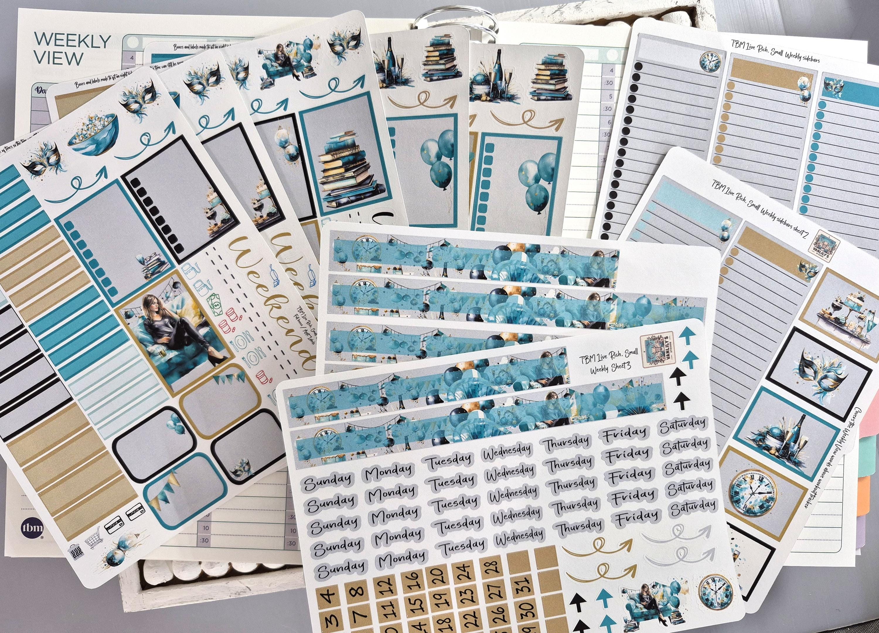 Vanlily's Monthly & Weekly Sticker Kit One-time Box for TBM Live Rich ...
