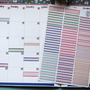 Month Labels Planner Sticker Sheet, Baubles Baubles Baubles Color Way ...