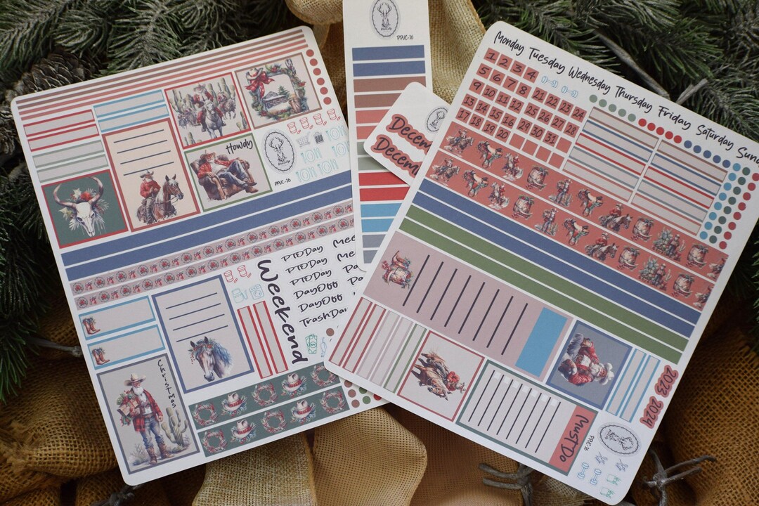 Plum Paper 7x9 Vertical Columns Weekly Planner Sticker Kit #16, Western ...