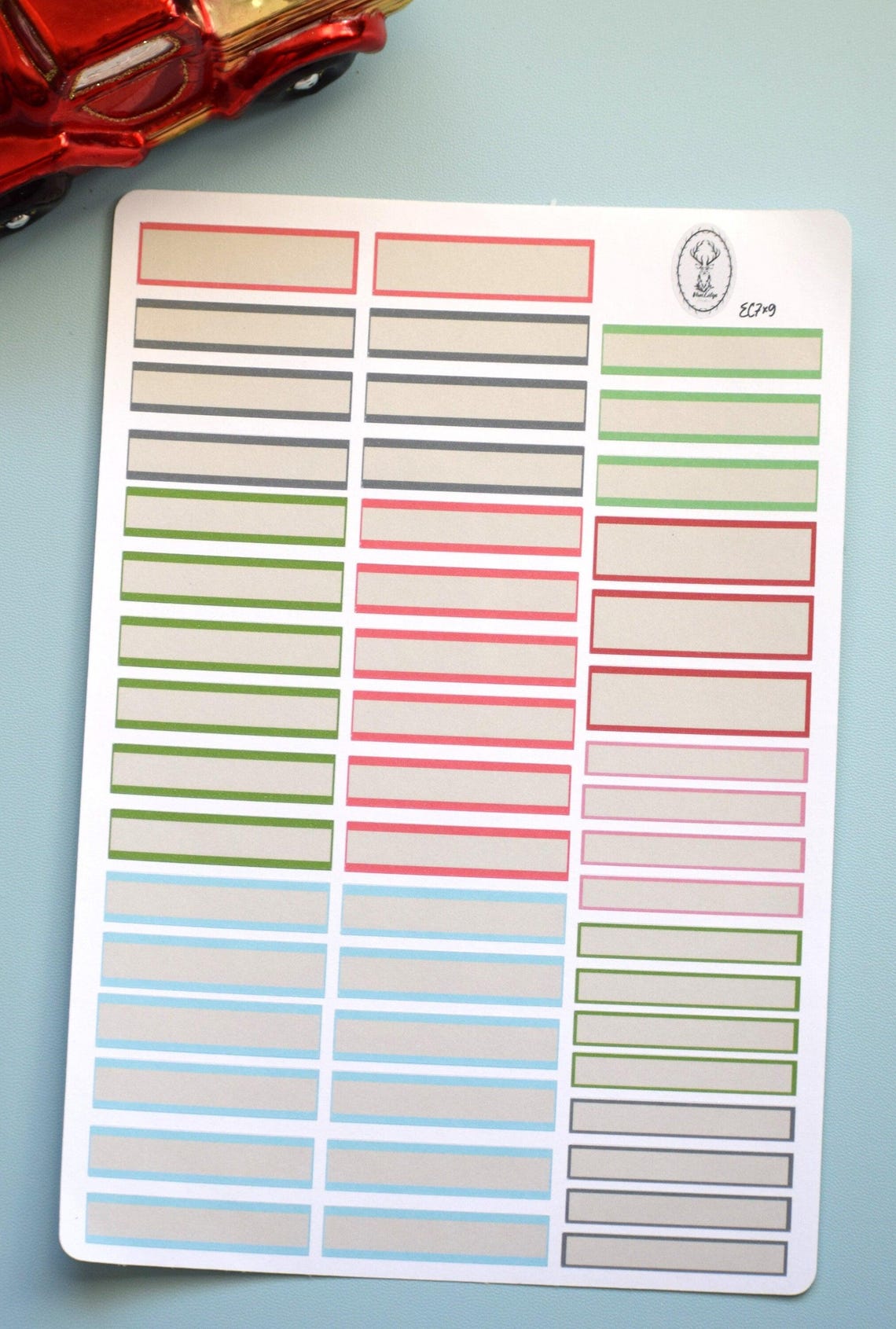 Month Labels Planner Sticker Sheet for Monthly Spread, Retro Christmas ...