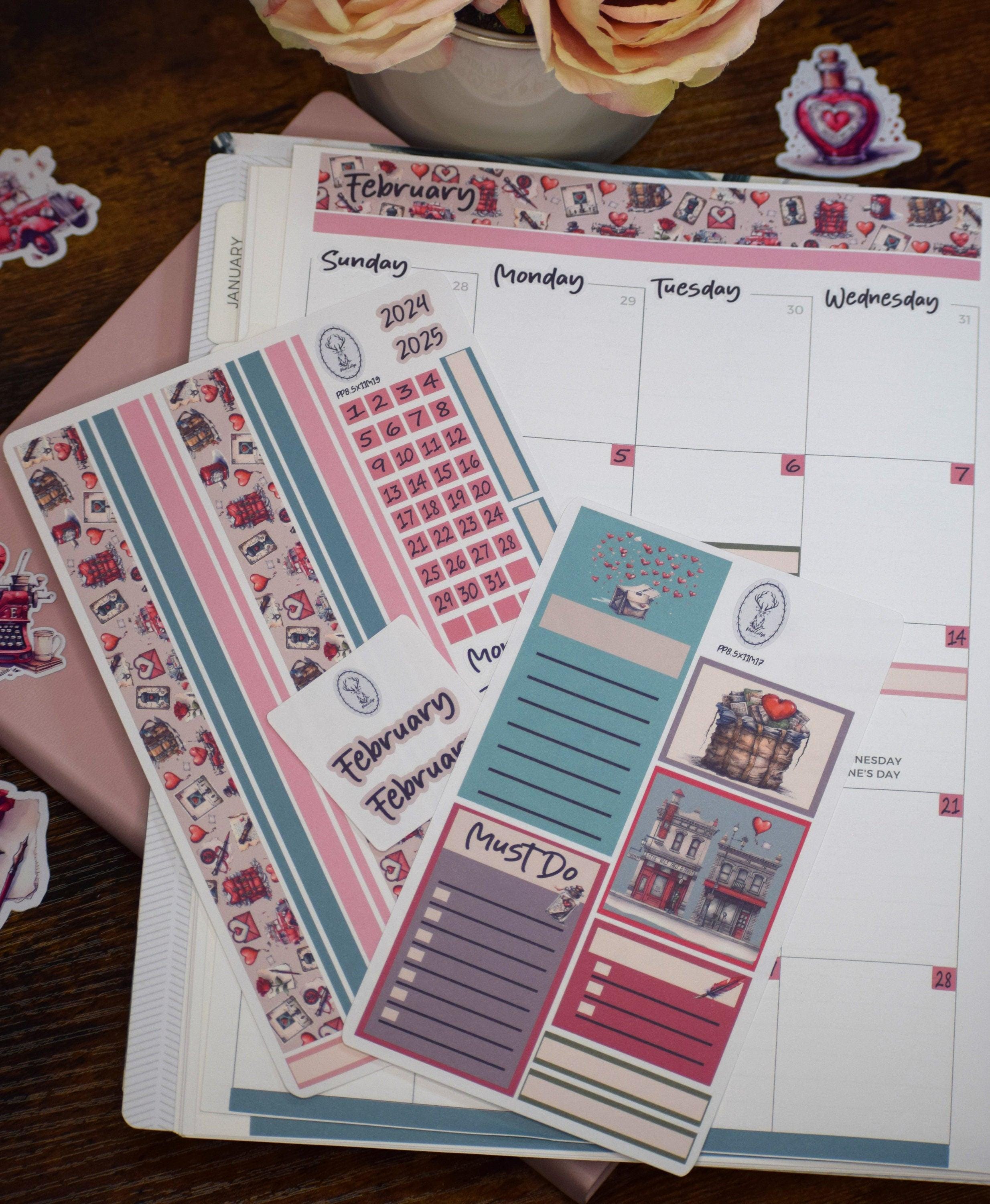 Plum Paper 8.5x11 Monthly Header Sheet Planner Stickers #19, Traveling ...