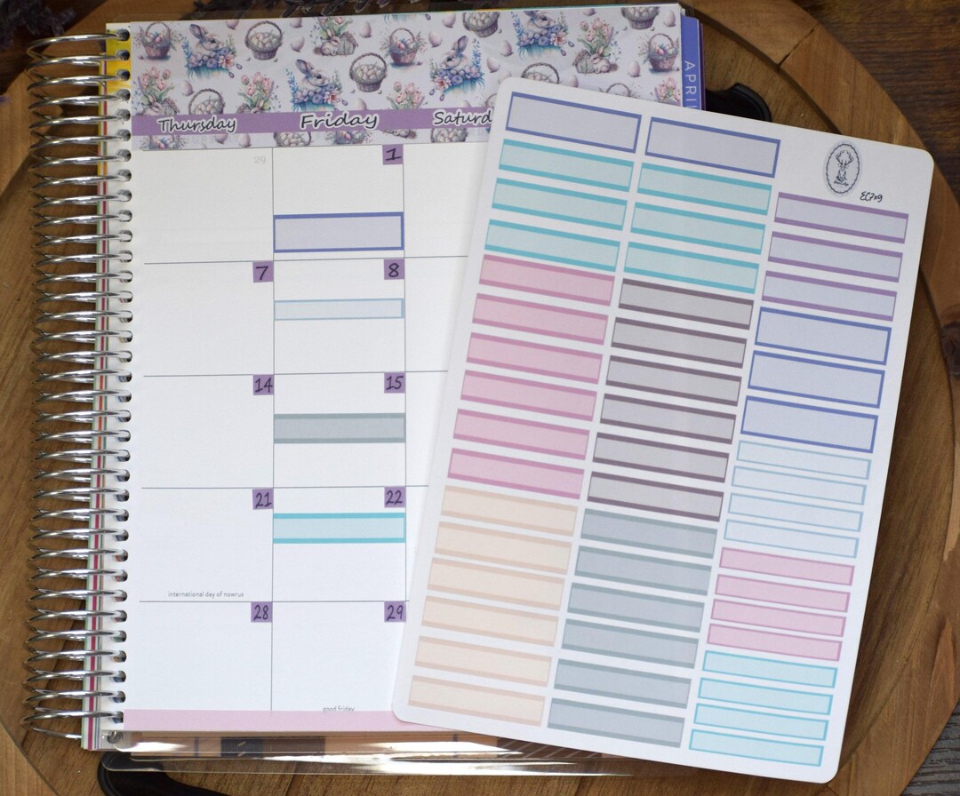 Month Labels Planner Sticker Sheet for Monthly Spread, Easter Colorway ...