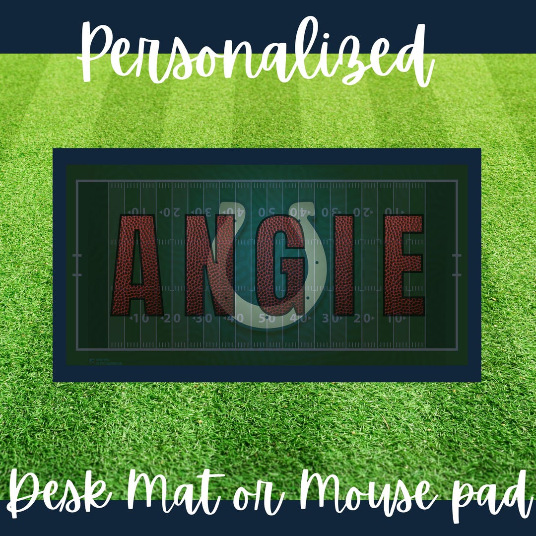Personalized Indianapolis Colts Themed Desk Mat, Custom Name Mouse Pad ...