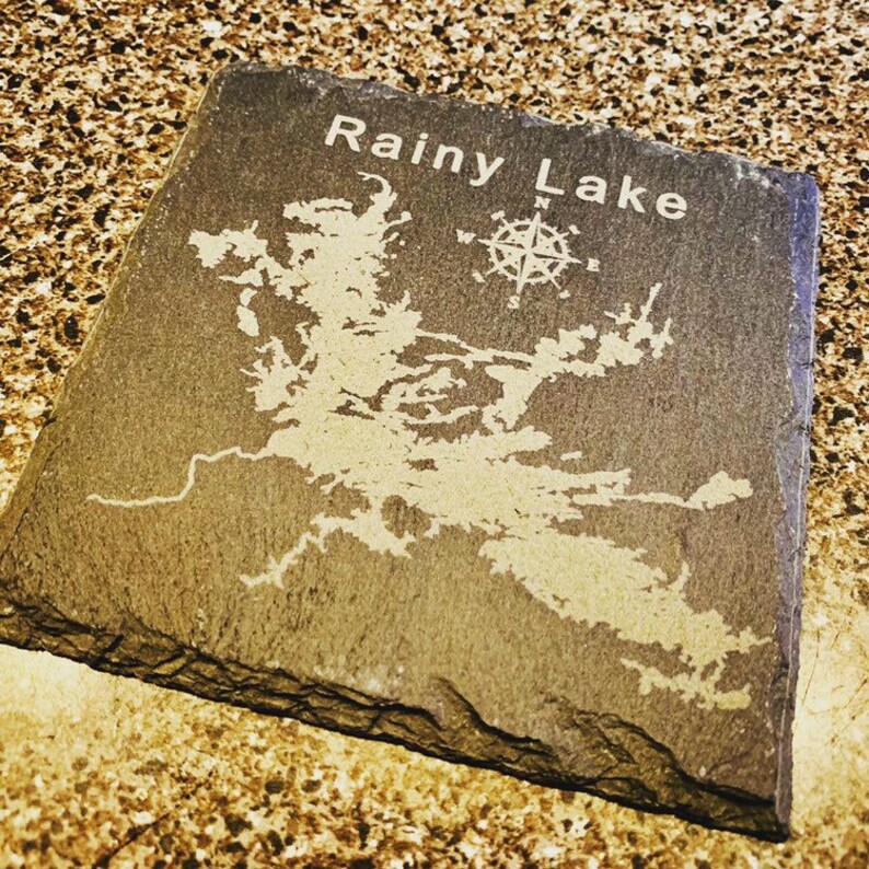 Custom Lake Slate Coasters - Etsy