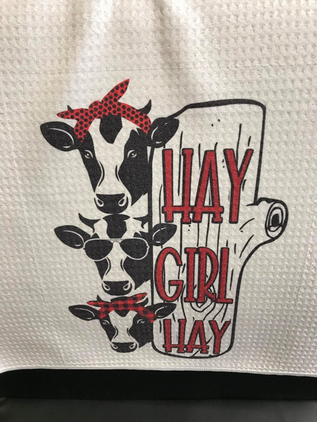 Hay Girl Hay Cow Heifer Farm Kitchen Towel - Etsy